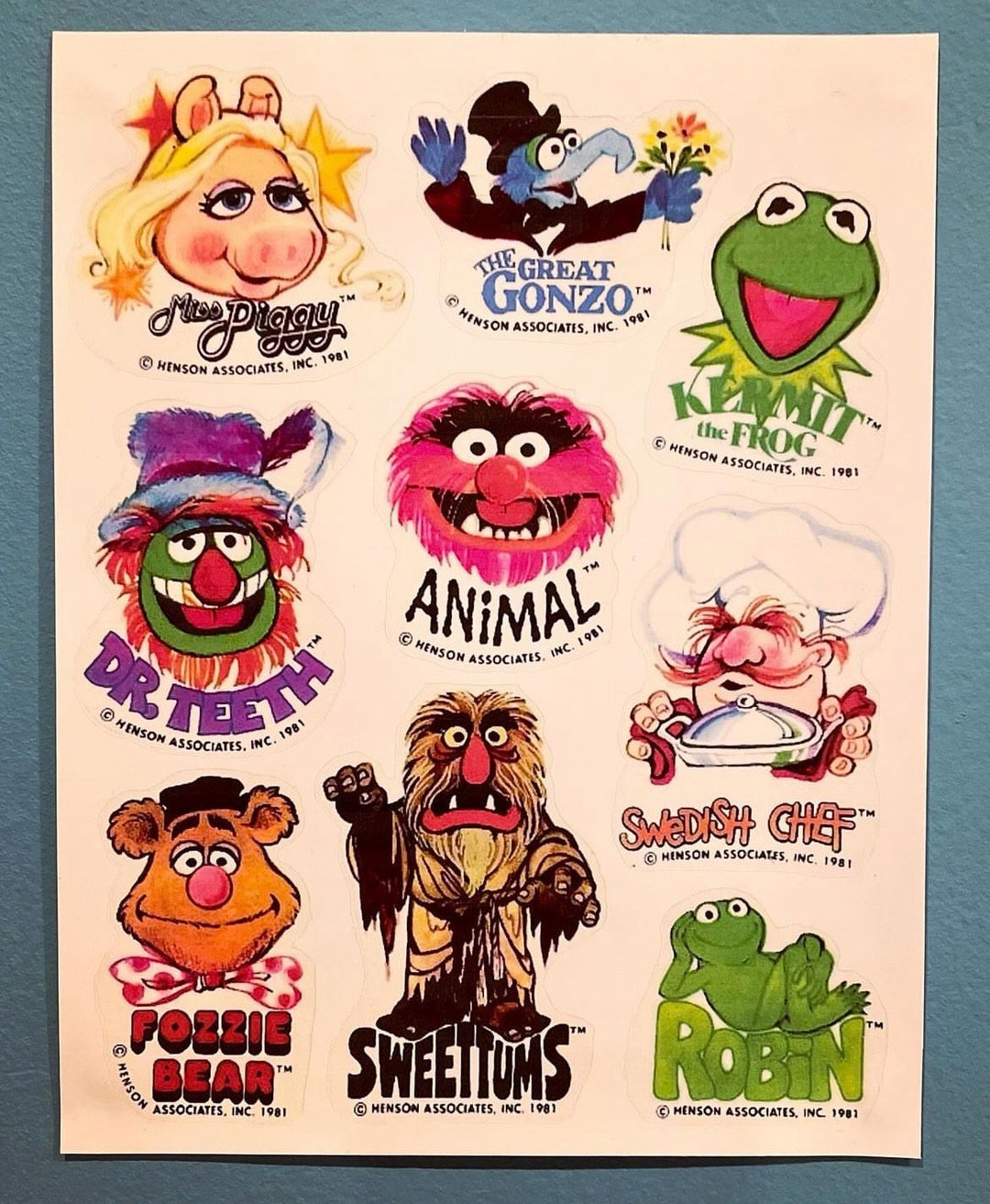 Vintage Replica Vinyl Sticker Sheet - Etsy