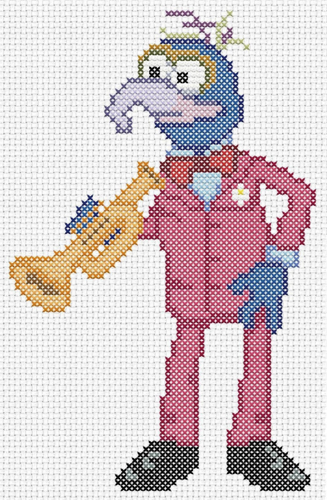 Gonzo With Trumpet Cross-stitch Pattern PDF - Etsy