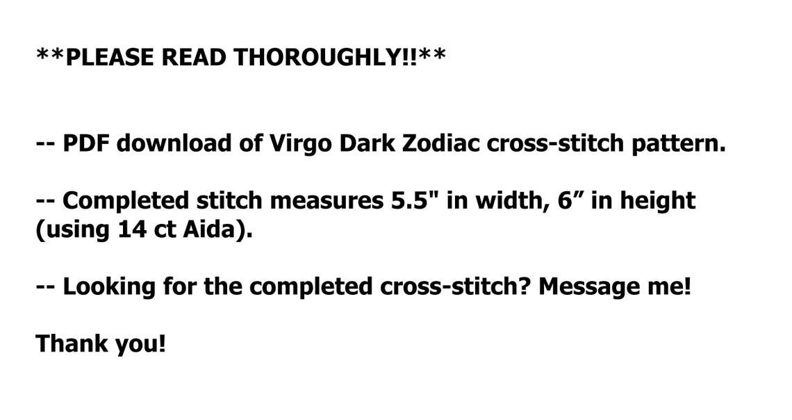Taurus Dark Zodiac Cross-stitch Pattern PDF - Etsy