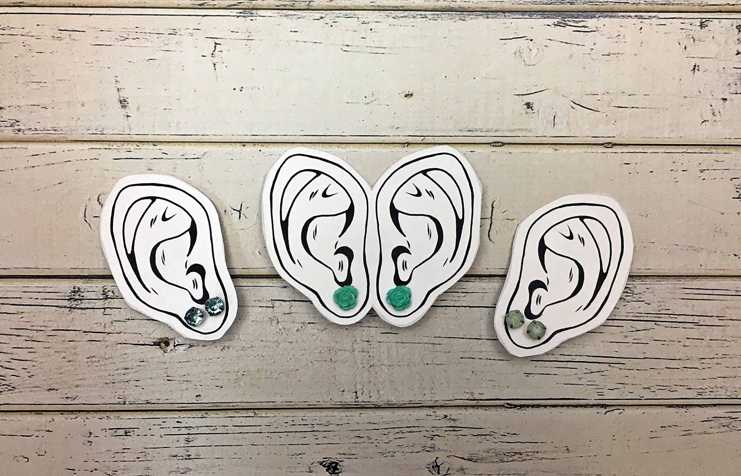 Printable Ear Earring Display Templates Downloadable PDF Craft Fair ...