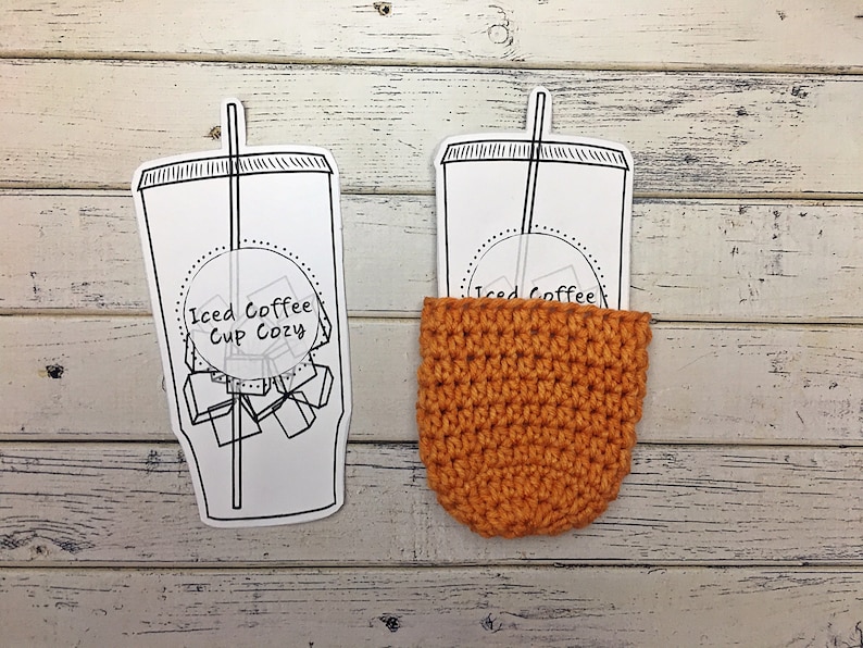 Printable Iced Coffee Cup Cozy Display Template - Downloadable PDF ...