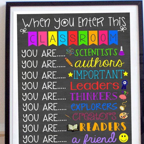Classroom Decor Printable Inspirational Wall Art Teacher - Etsy