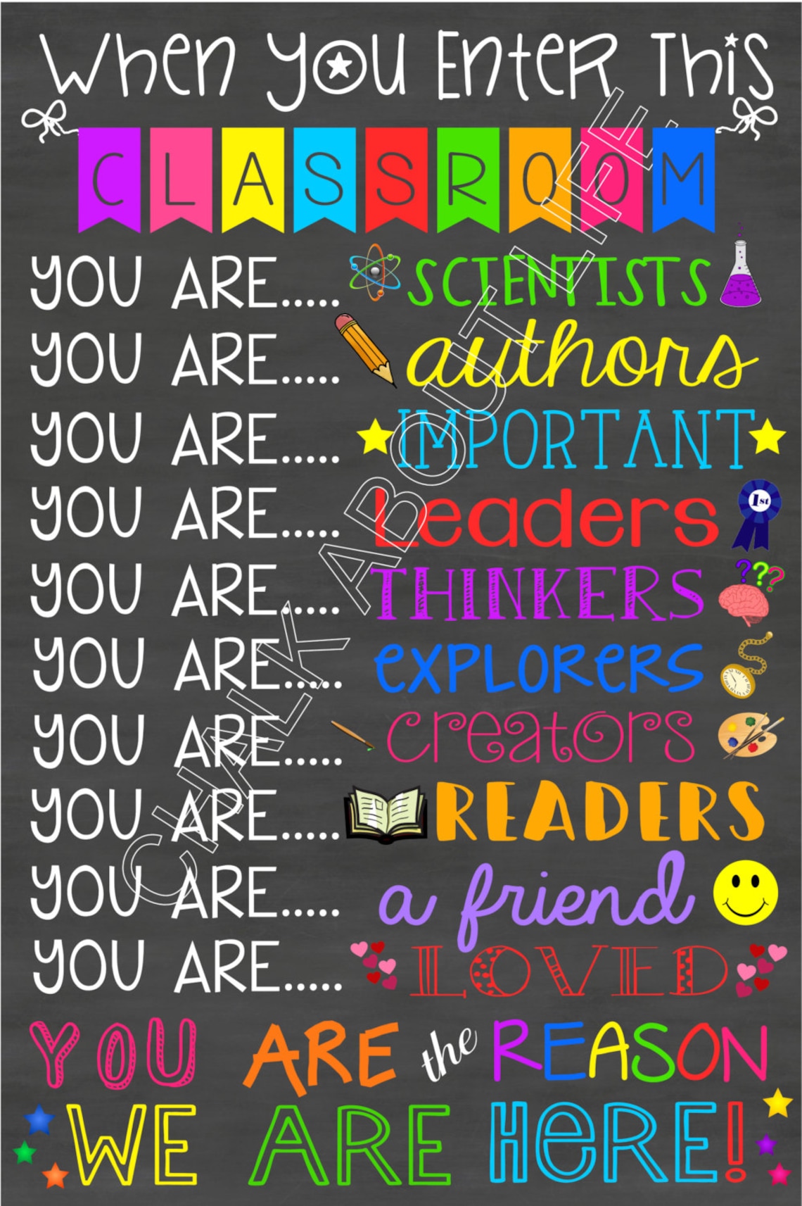 Classroom Decor Printable Inspirational Wall Art Teacher - Etsy