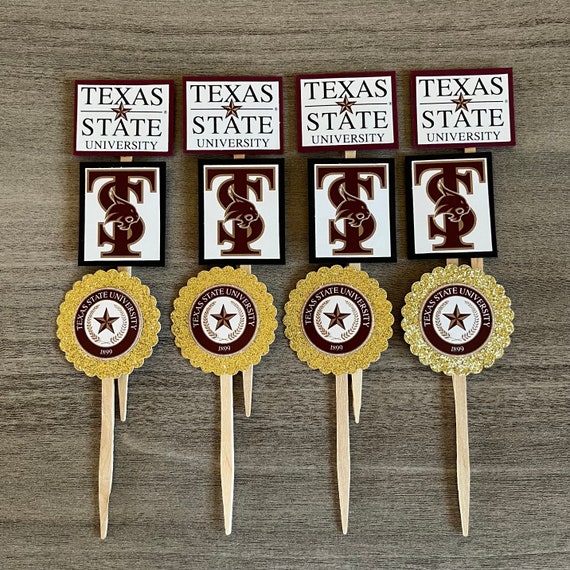 Texas State University Cupcake Toppers by Maegs Bakes Cakes | Catch My ...