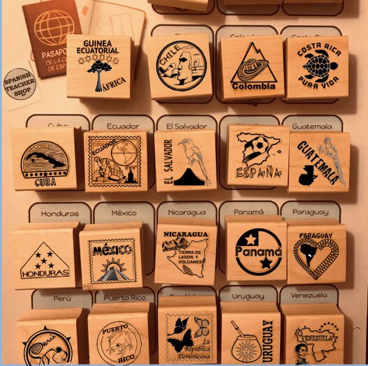 Spanish Speaking Country Passport Stamp - Etsy