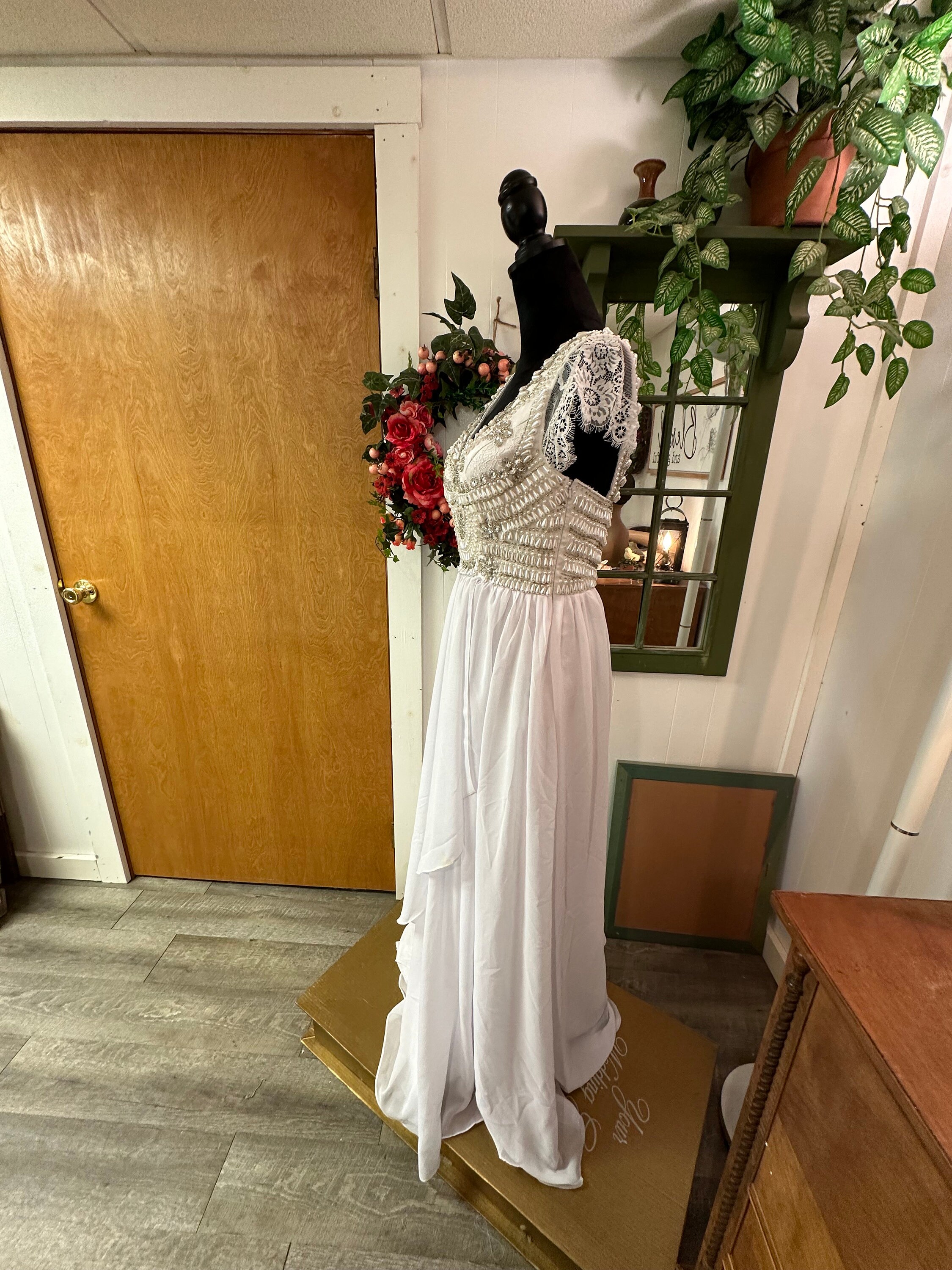 Abby is a New Gown Without Tags. Bohemian Influence Wedding Dress - Etsy