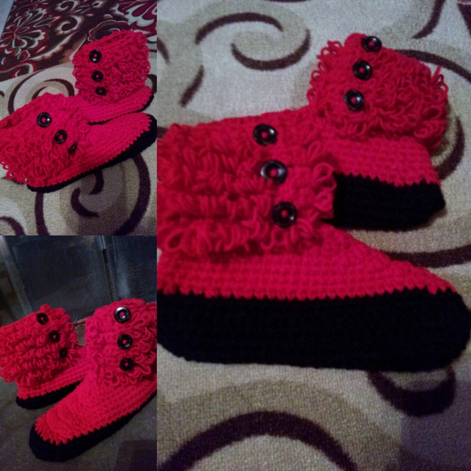 Crochet Adult Loopy Boots/booties - Etsy