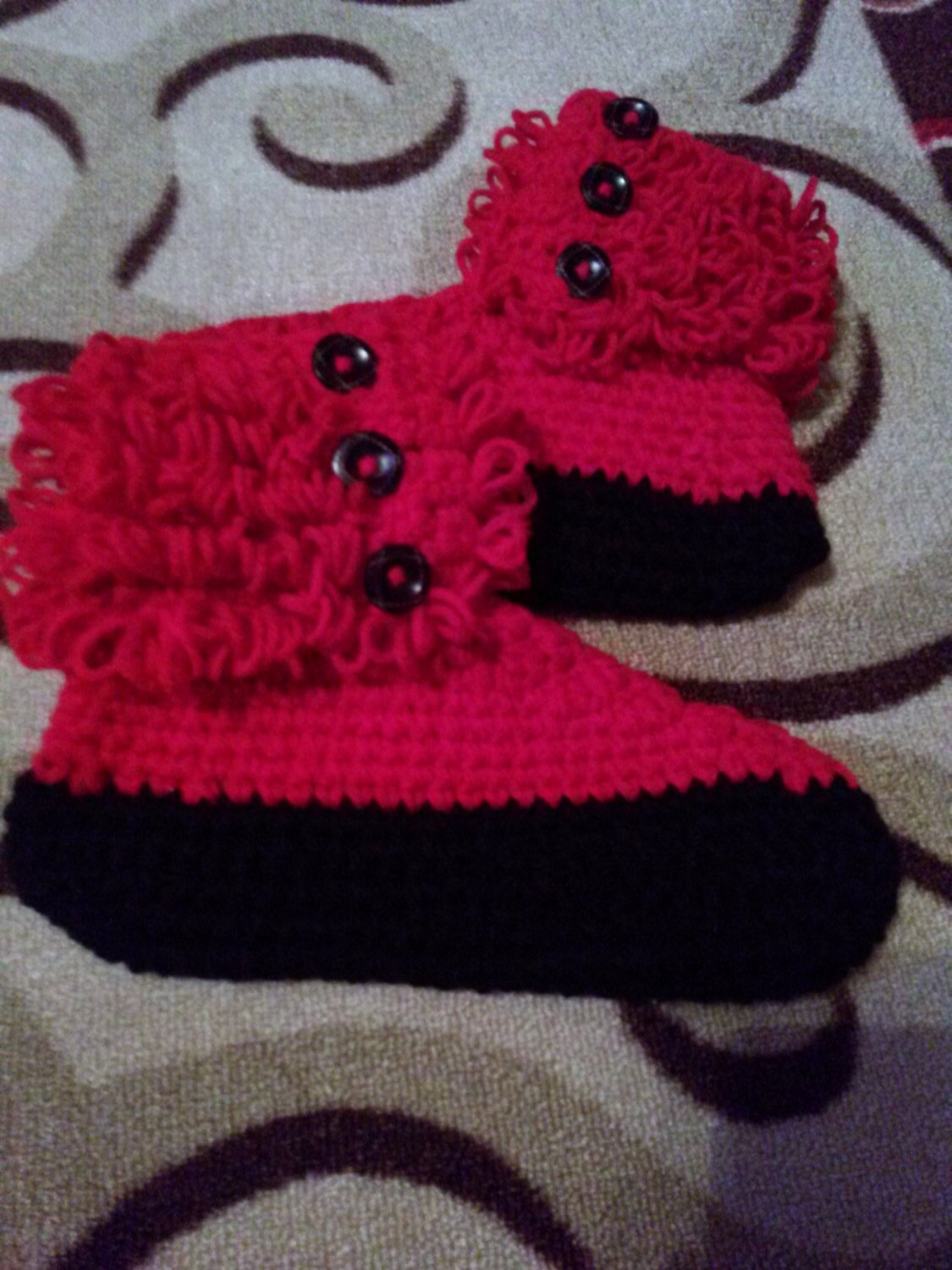 Crochet Adult Loopy Boots/booties - Etsy