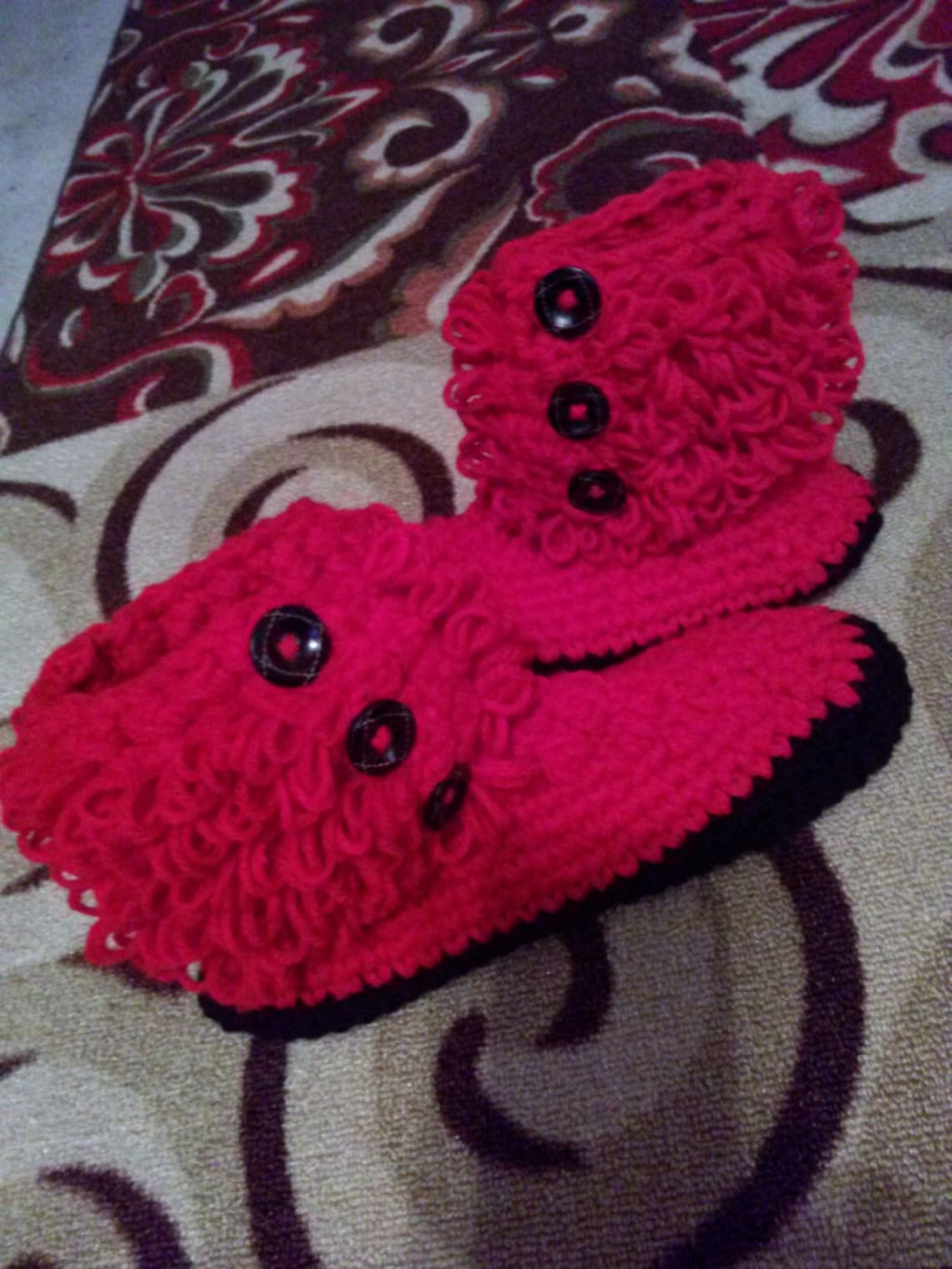 Crochet Adult Loopy Boots/booties - Etsy