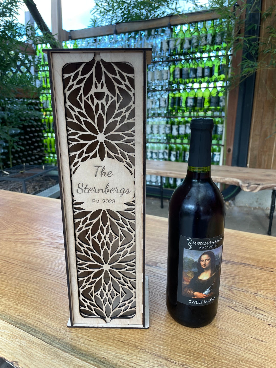 Personalized Wine Bottle Gift Box | Wedding Gift | Anniversary Gift ...