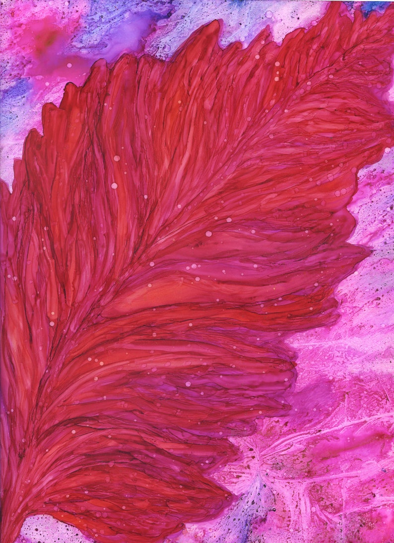 Feathered - Print-instant Download - Alcohol Ink - Etsy