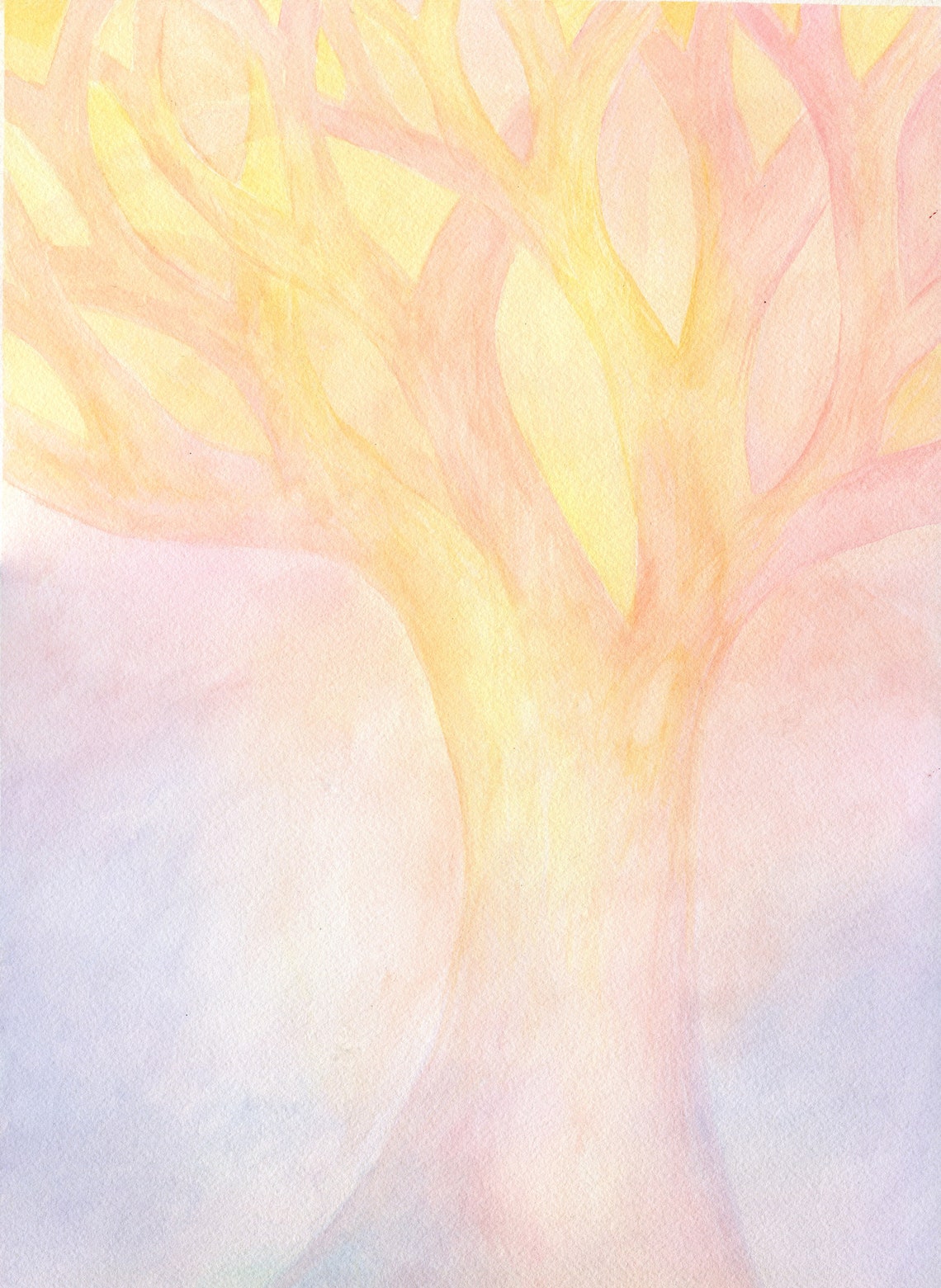 Pastel Tree Print-instant Download-watercolor Veil Painting - Etsy