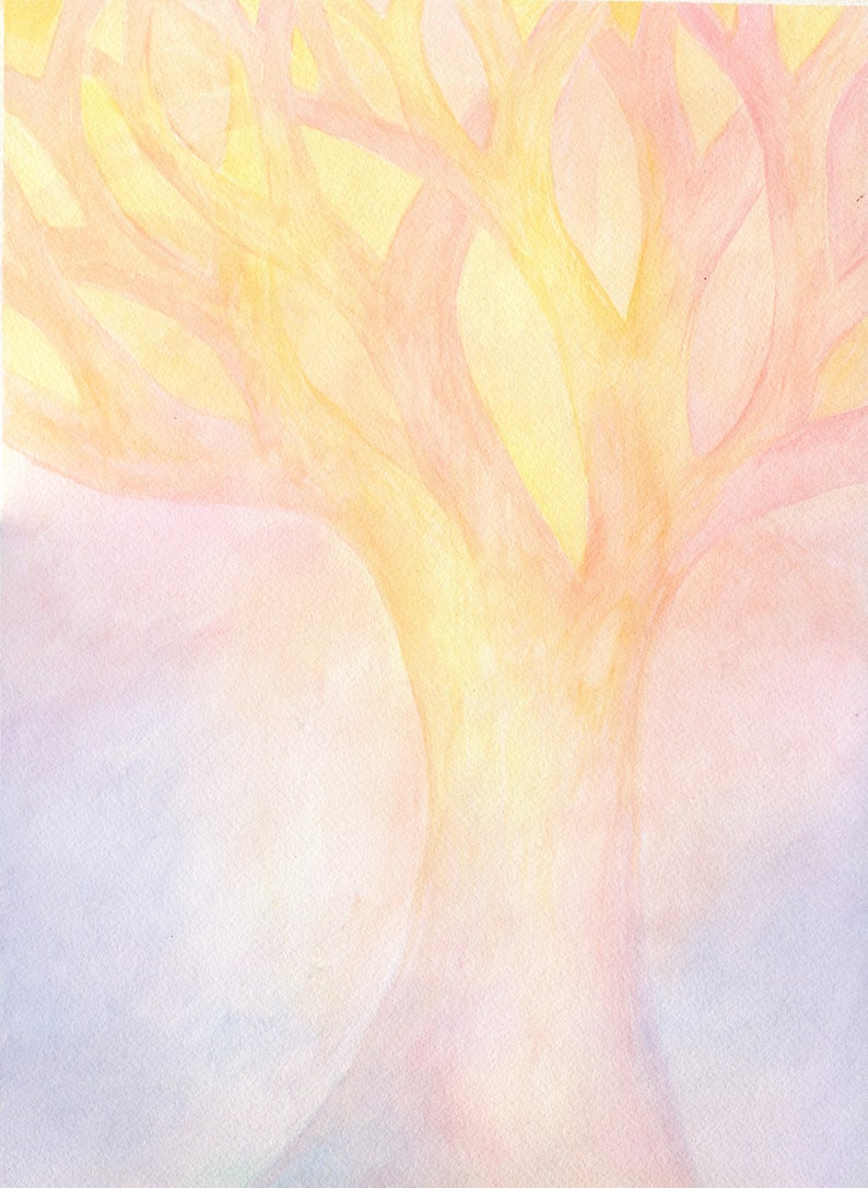 Pastel Tree Print-instant Download-watercolor Veil Painting - Etsy