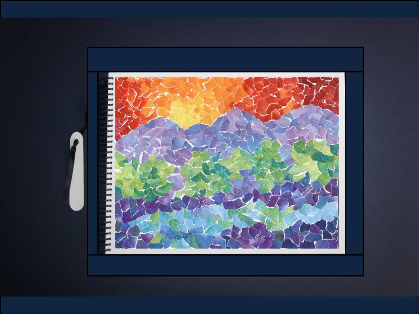 Landscape Mosaic Paper Mosaic Large Journal Landscape - Etsy