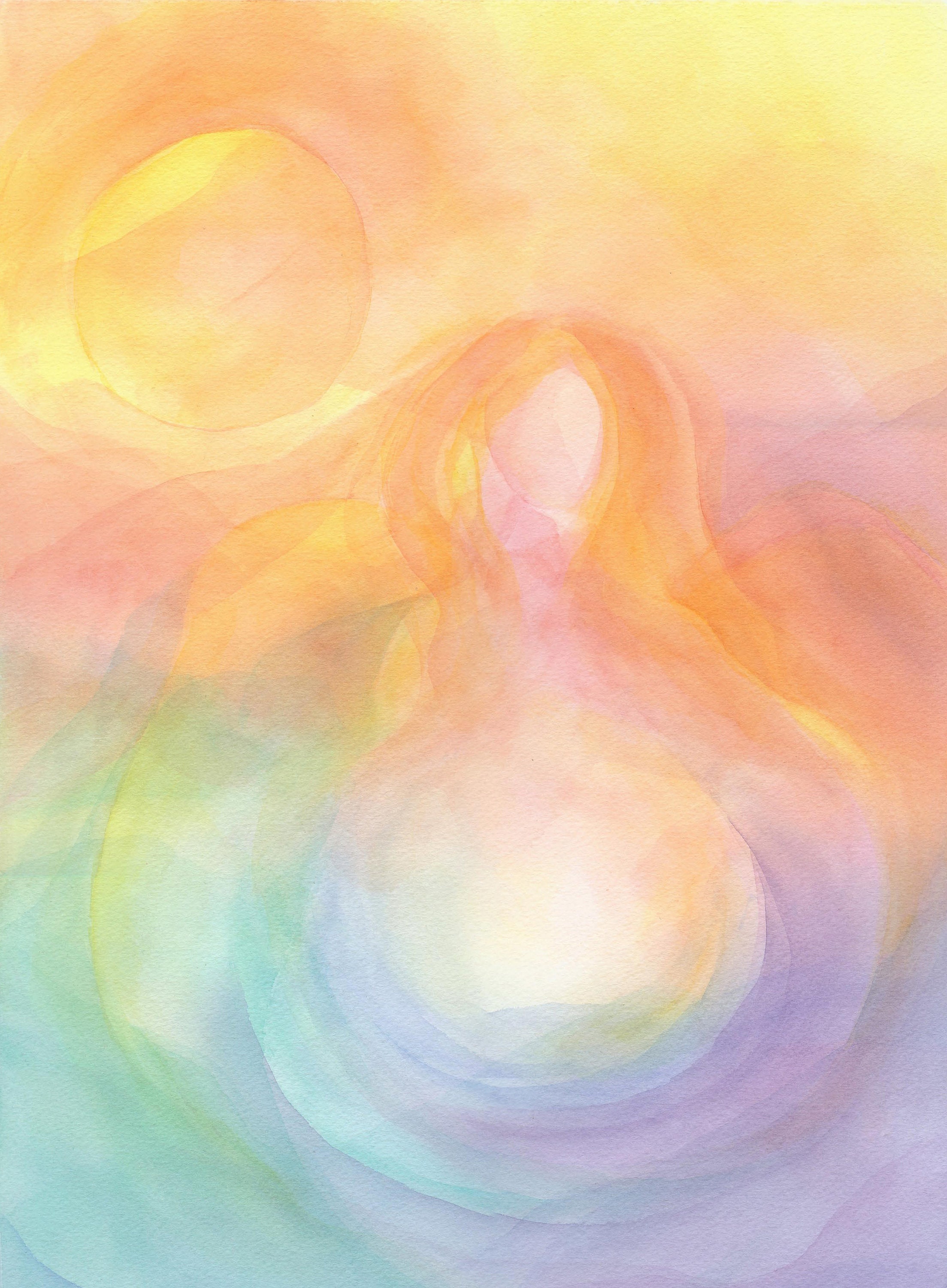Mother Earth Veil Watercolor Painting Print - Etsy 日本