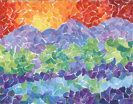 Landscape Mosaic - Paper Mosaic - Greeting Card - Etsy