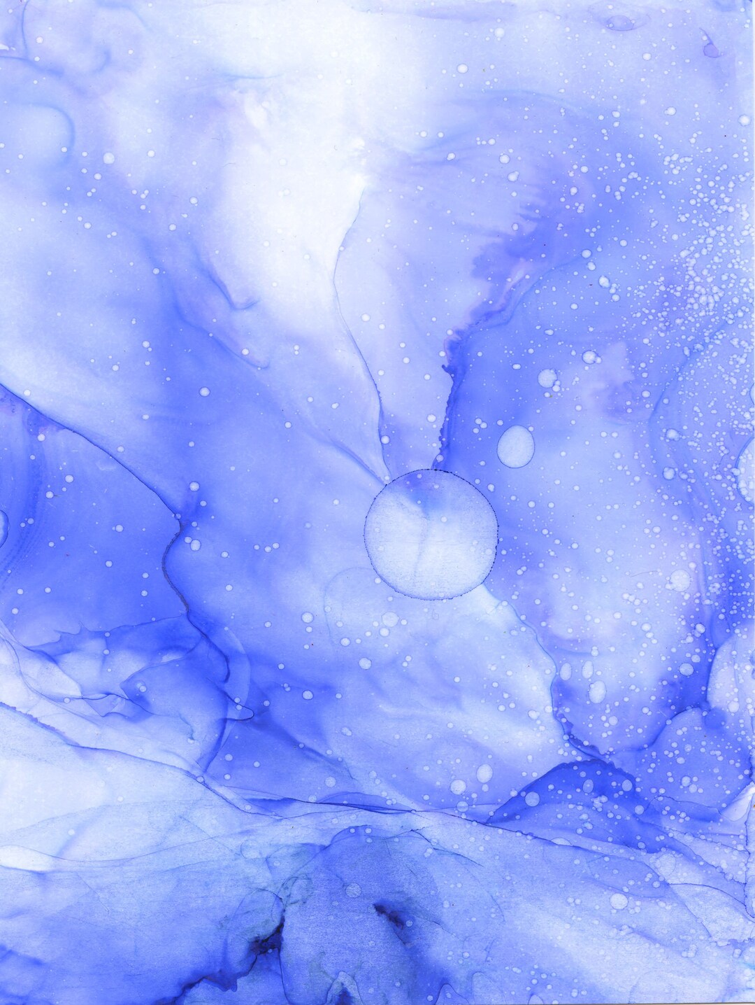 Connor's Blue Moon- Print-instant Download - Alcohol Ink - Etsy