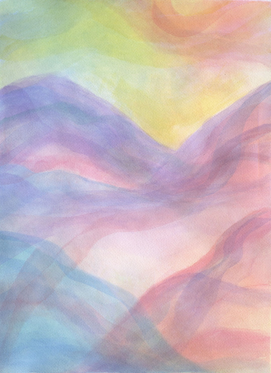 Veiled Vlley - Veil Watercolor Painting - Print - Etsy