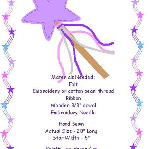 Pattern - Magic Star Wand - Etsy