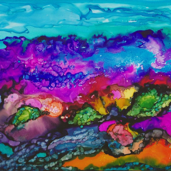 Alcohol Ink Print - Etsy