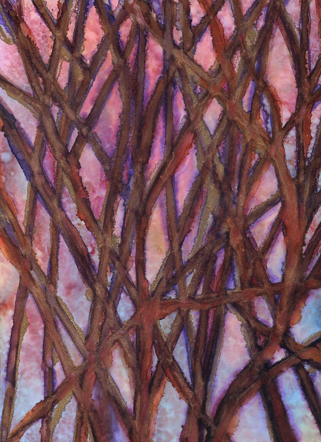Tangled - Print-instant Download - Alcohol Ink - Etsy