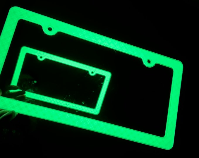 Glow in the Dark Glitter Resin License Plate With Stars. - Etsy