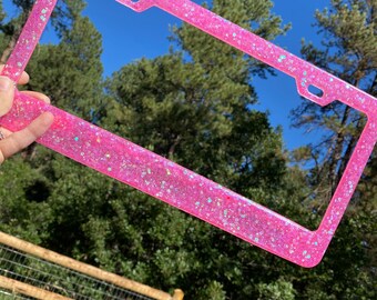 Pink License Plate Frame | Etsy