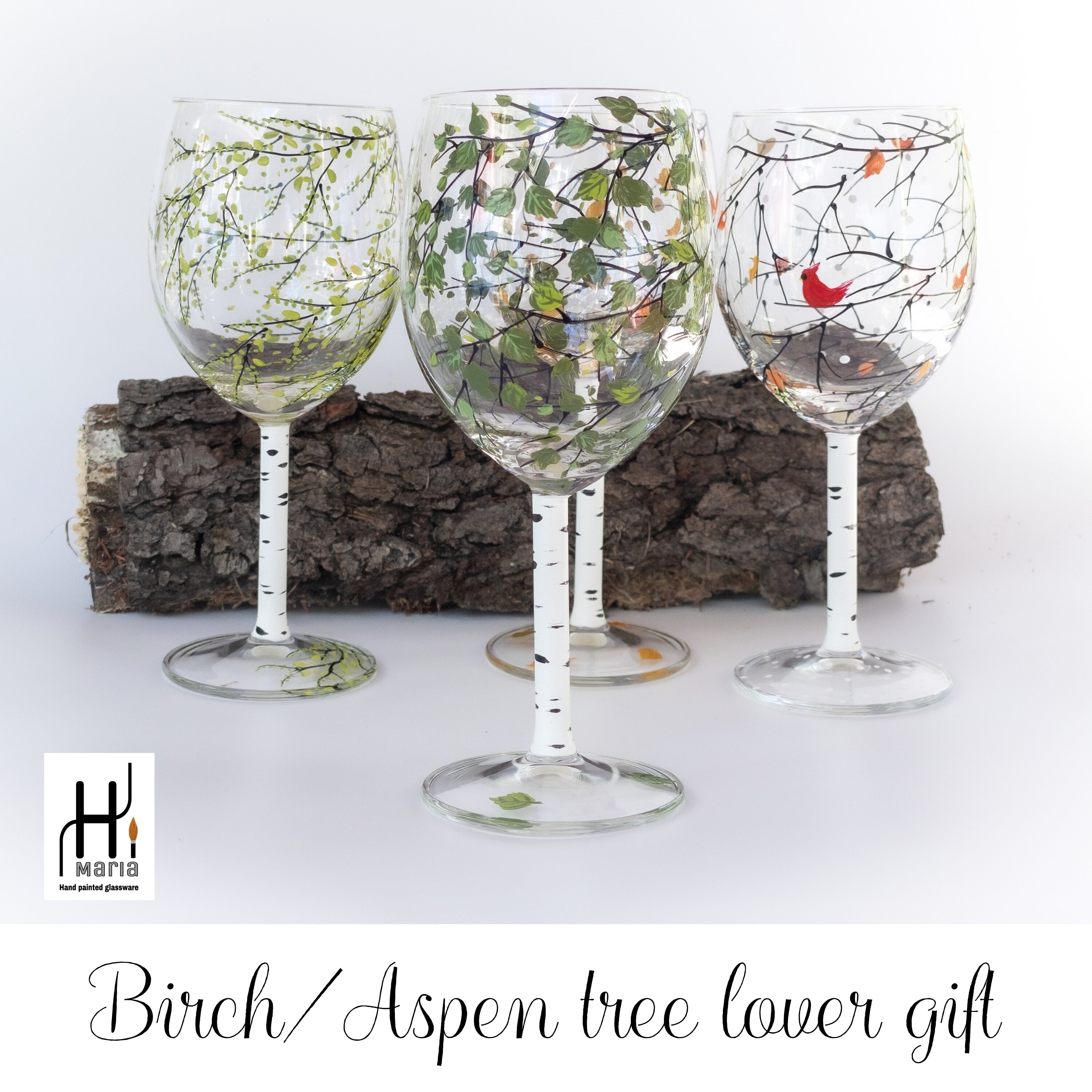 Four seasons wine glasses Gift Idea Gift for Mom For Her | Etsy