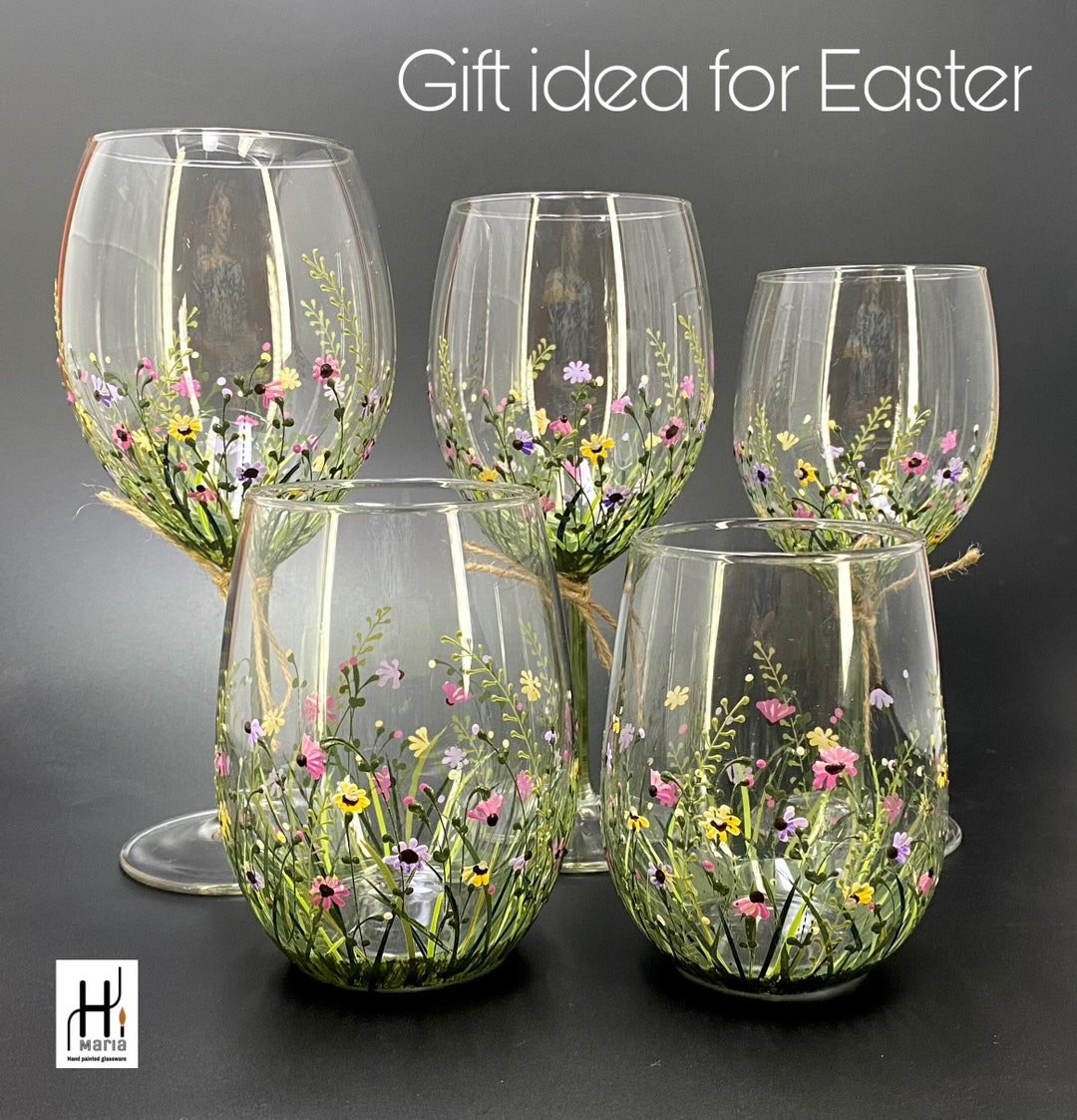 Wildflowers | Spring Flowers | Gift for Mom | Art Glass | Farmhouse ...