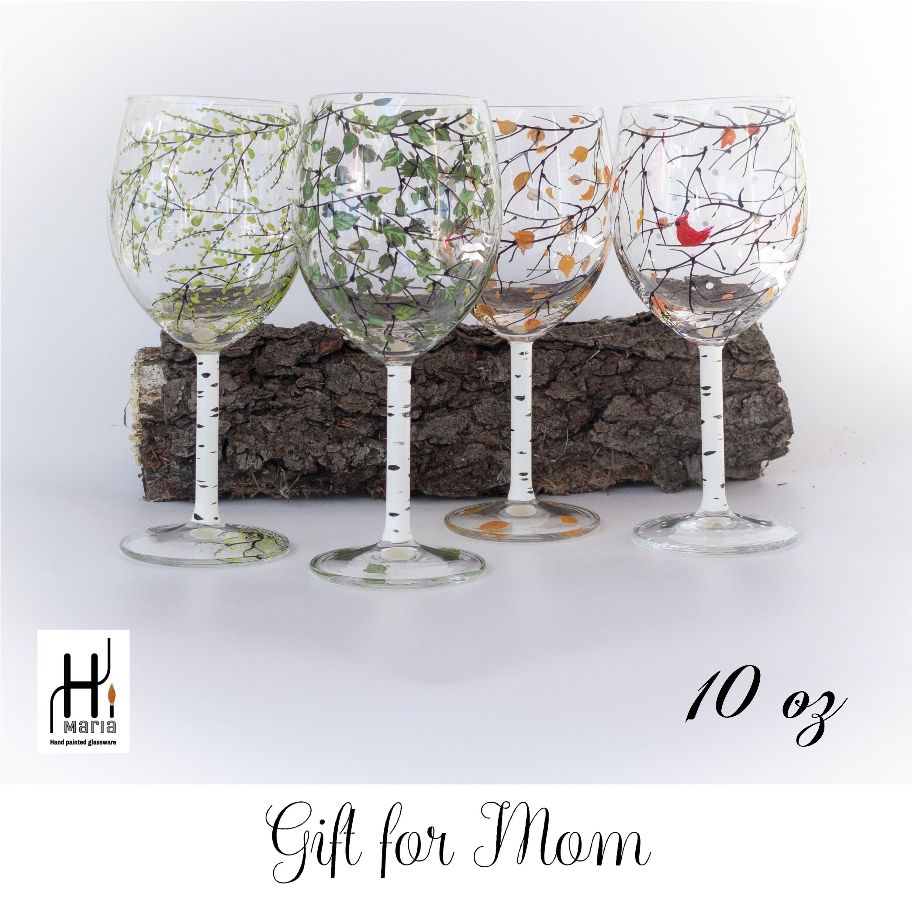 Four seasons wine glasses Gift Idea Gift for Mom For Her | Etsy