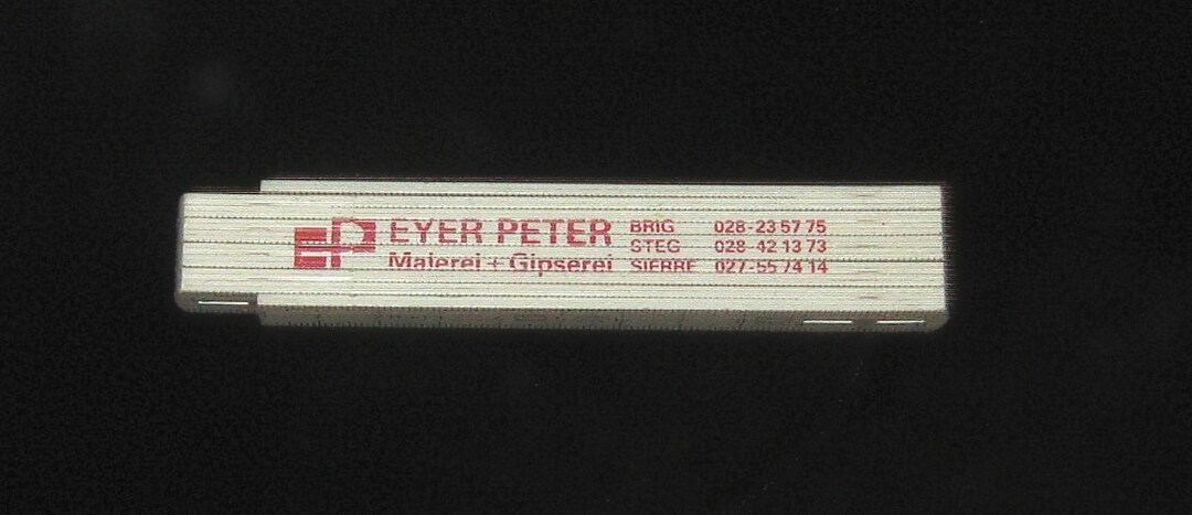 Folding Ruler Metric Swiss Made by EP Eyer Peter Farbencenter Metr Auer ...