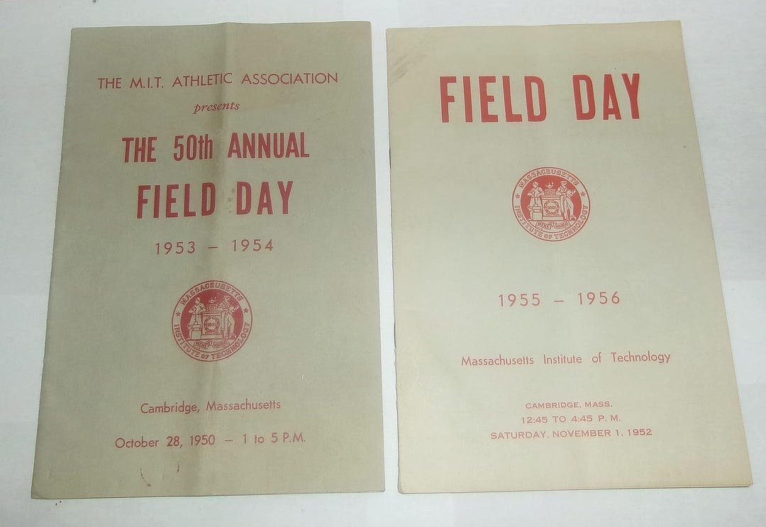 Vintage MA Institute of Technology MIT Field Day 1950's Set of Two ...
