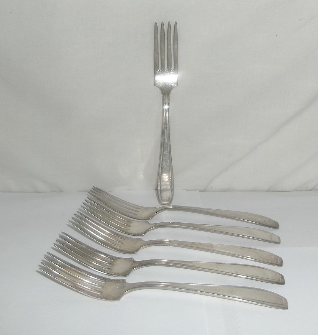 EPNS National Sectional Silverplate Dinner Forks Set of 6 Serving ...