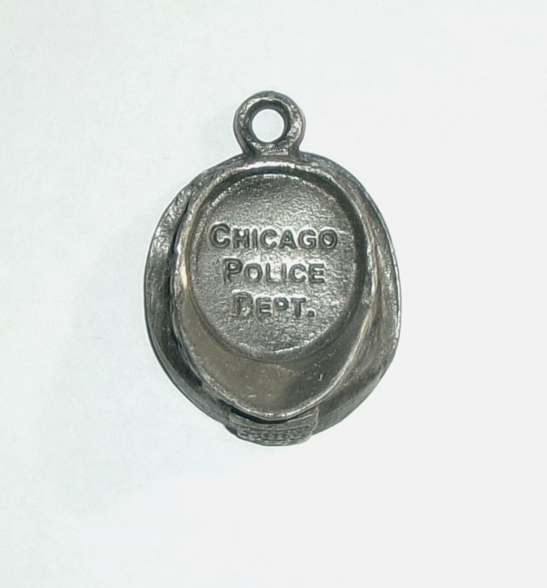 Pendant Jewelry Pewter Metal Chicago Police Department Cap Hat Charm - Etsy