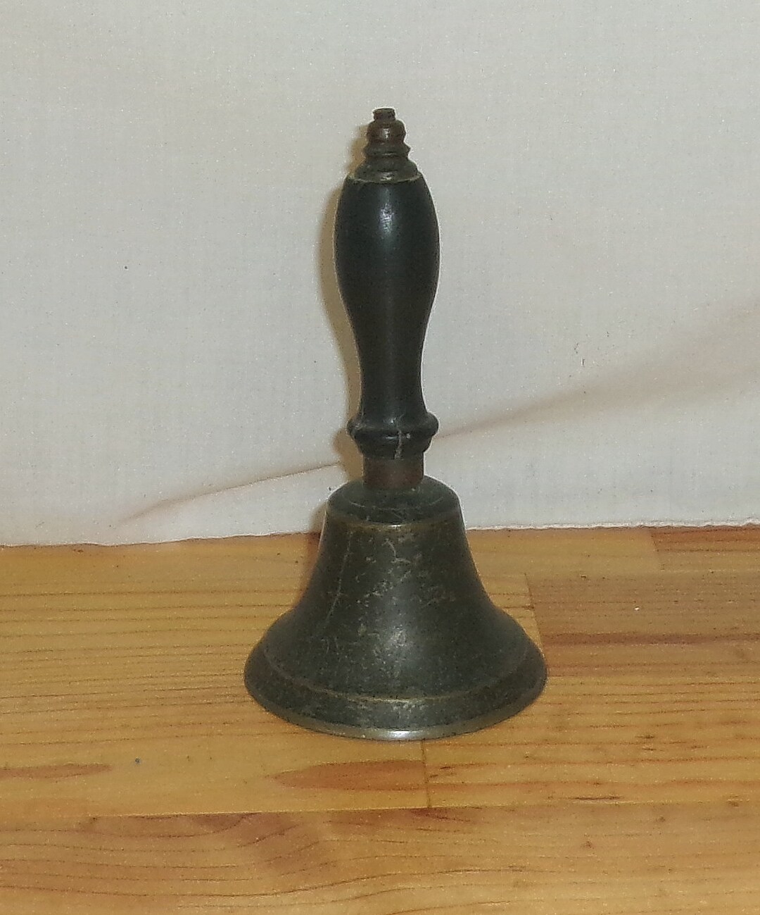 Vintage Miniature Brass Dinner Bell With Ringer and Bakelite? Handle ...