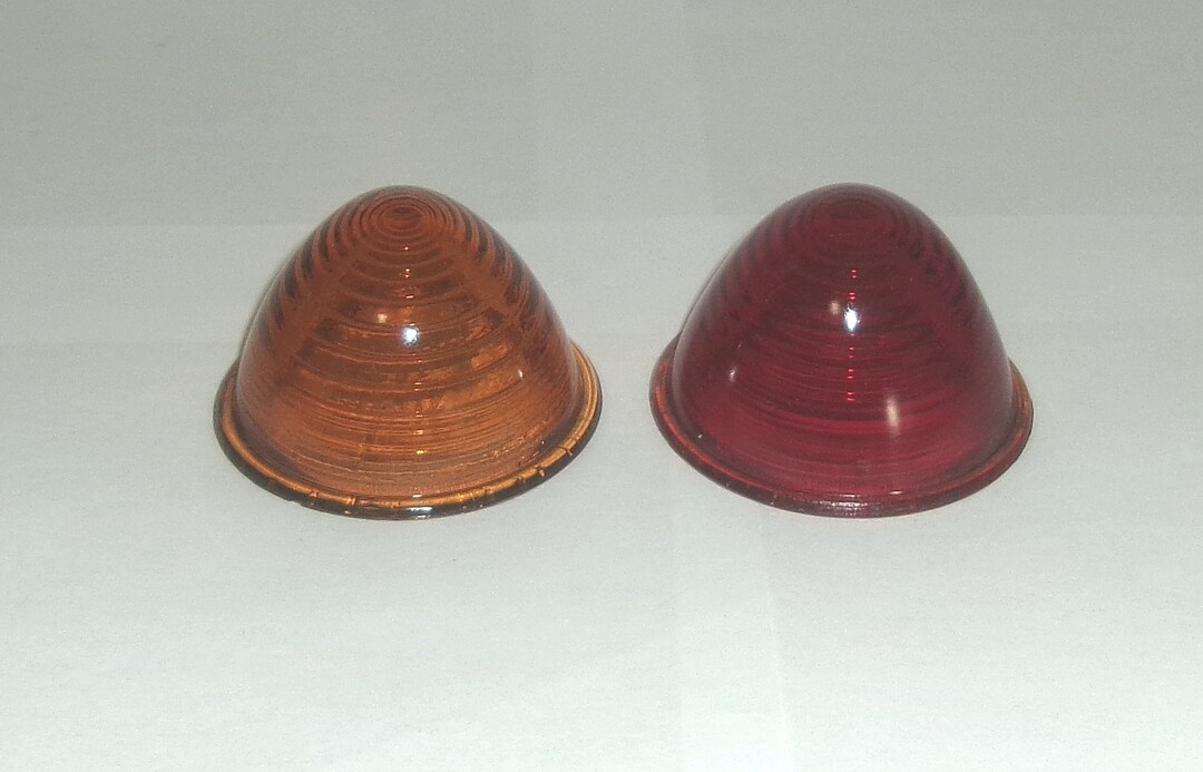 Vintage Glass BL25KD KD Lamp Rear Red Yellow Turn Taillight Covers ...