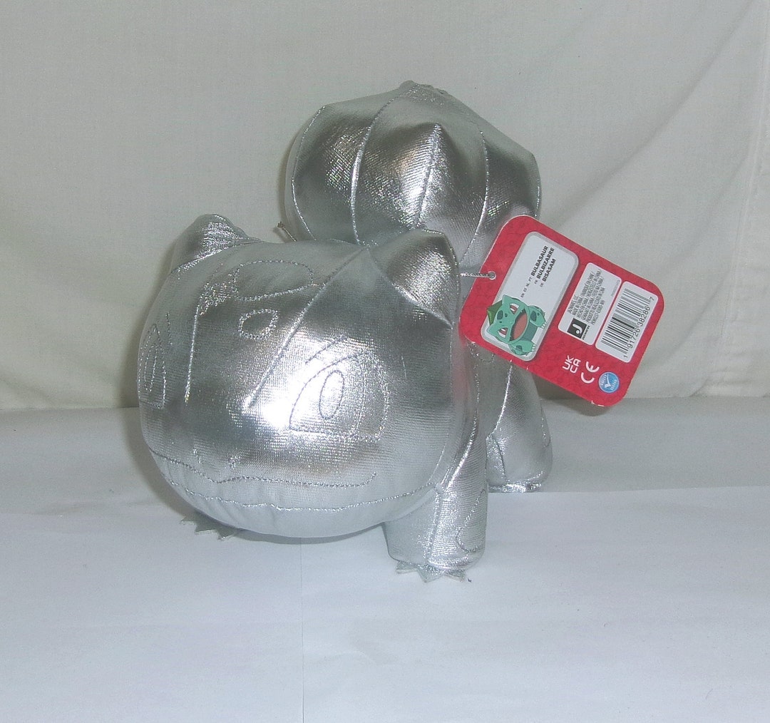 NEW Jazwares Nintendo Pokeman 25th Anniv Edition Silver Polyester Plush ...