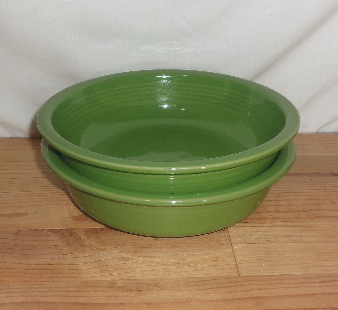 Fiestaware HLC USA Kitchen Dining Ceramic Green Soup Cereal Bowl Set of ...