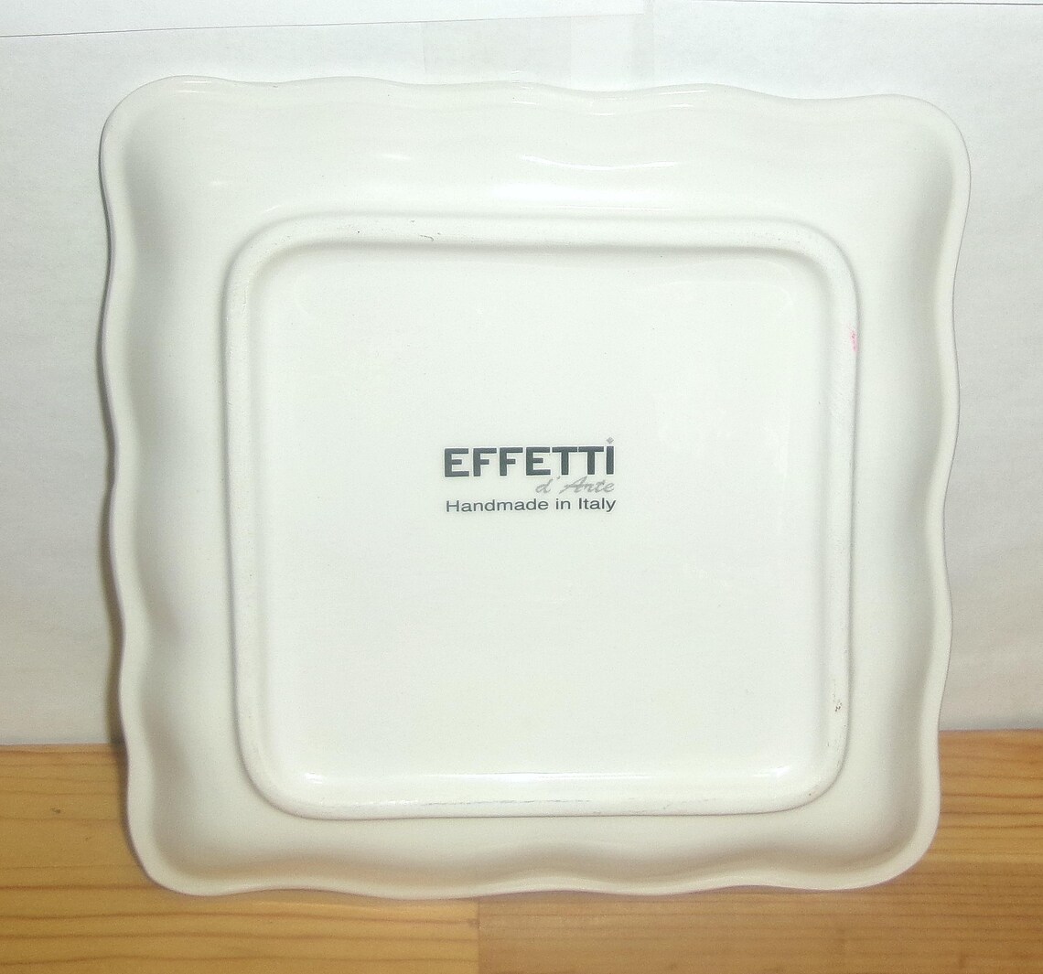 Effetti D'arte Italy Appetizer Square Serving Plates Dishes Ceramic Set ...