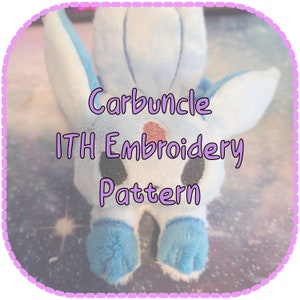 ITH PATTERN Carbuncle ITH Embroidery Plush 4x4 - Etsy