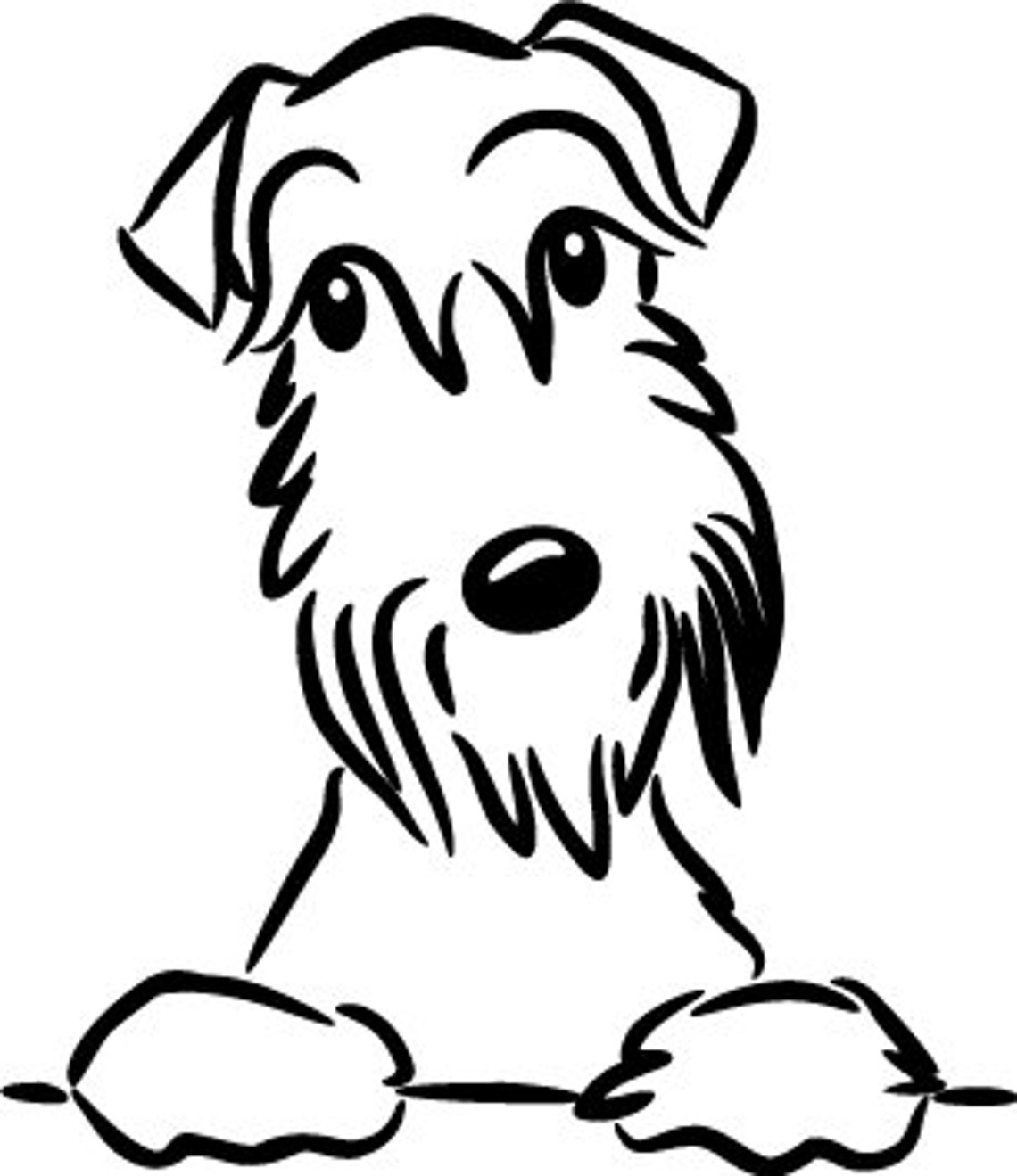 Schnauzer Vinyl Car Decal/sticker - Etsy
