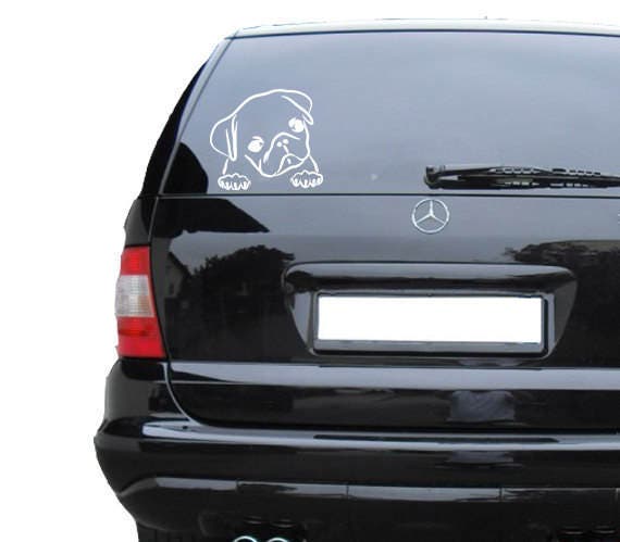 Pug Vinyl Laptop/car Decal - Etsy