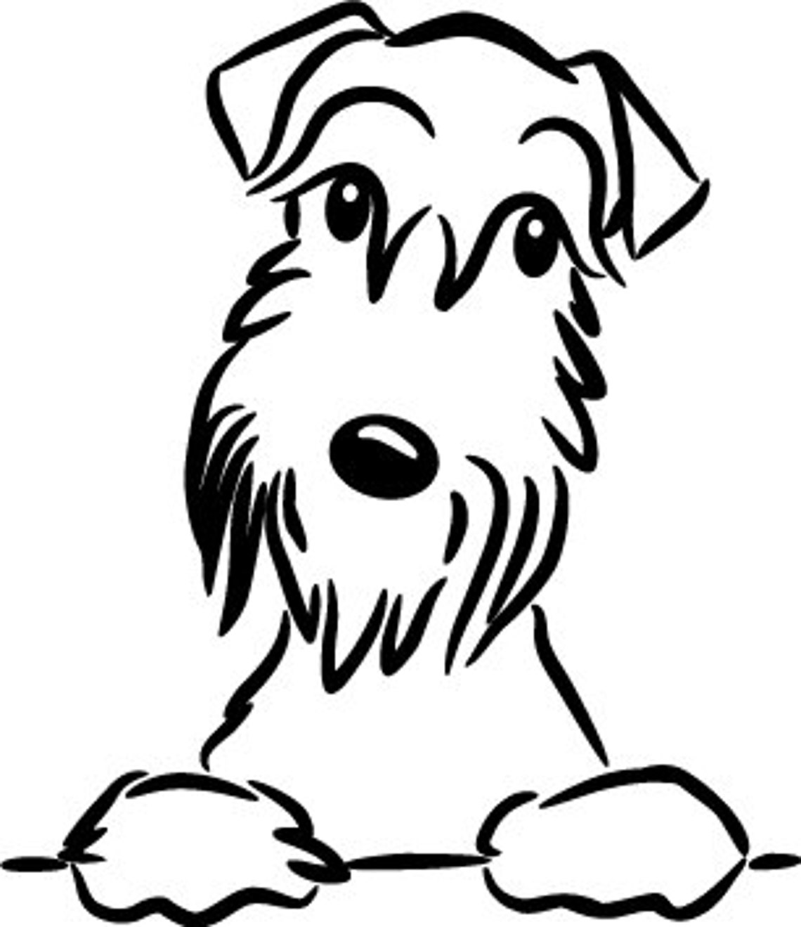 Schnauzer Vinyl Car Decal/sticker - Etsy