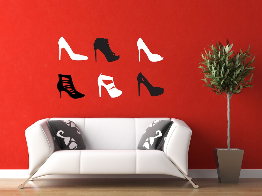 Fashion Shoes Vinyl Wall Decal - Etsy
