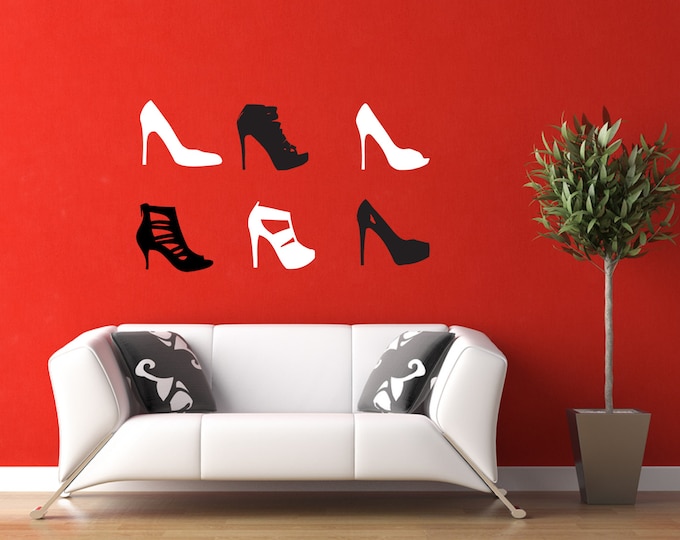 Fashion Shoes Vinyl Wall Decal - Etsy