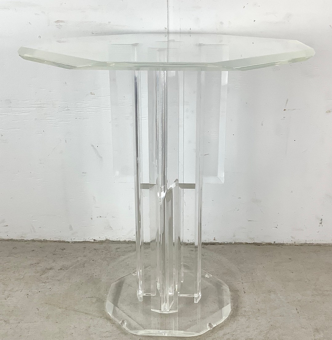 Vintage Modern Pedestal Table - Etsy