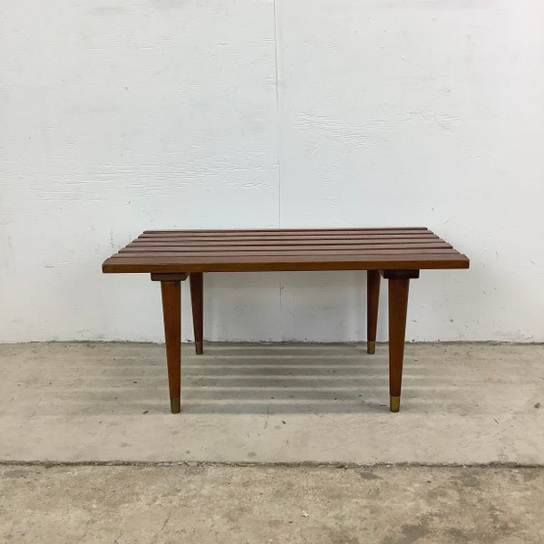 Slat Wood Table - Etsy