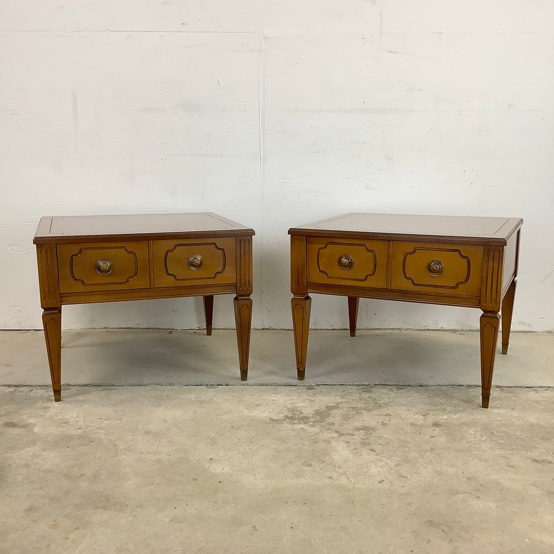 Pair Vintage Single Drawer End Tables by Mersman - Etsy