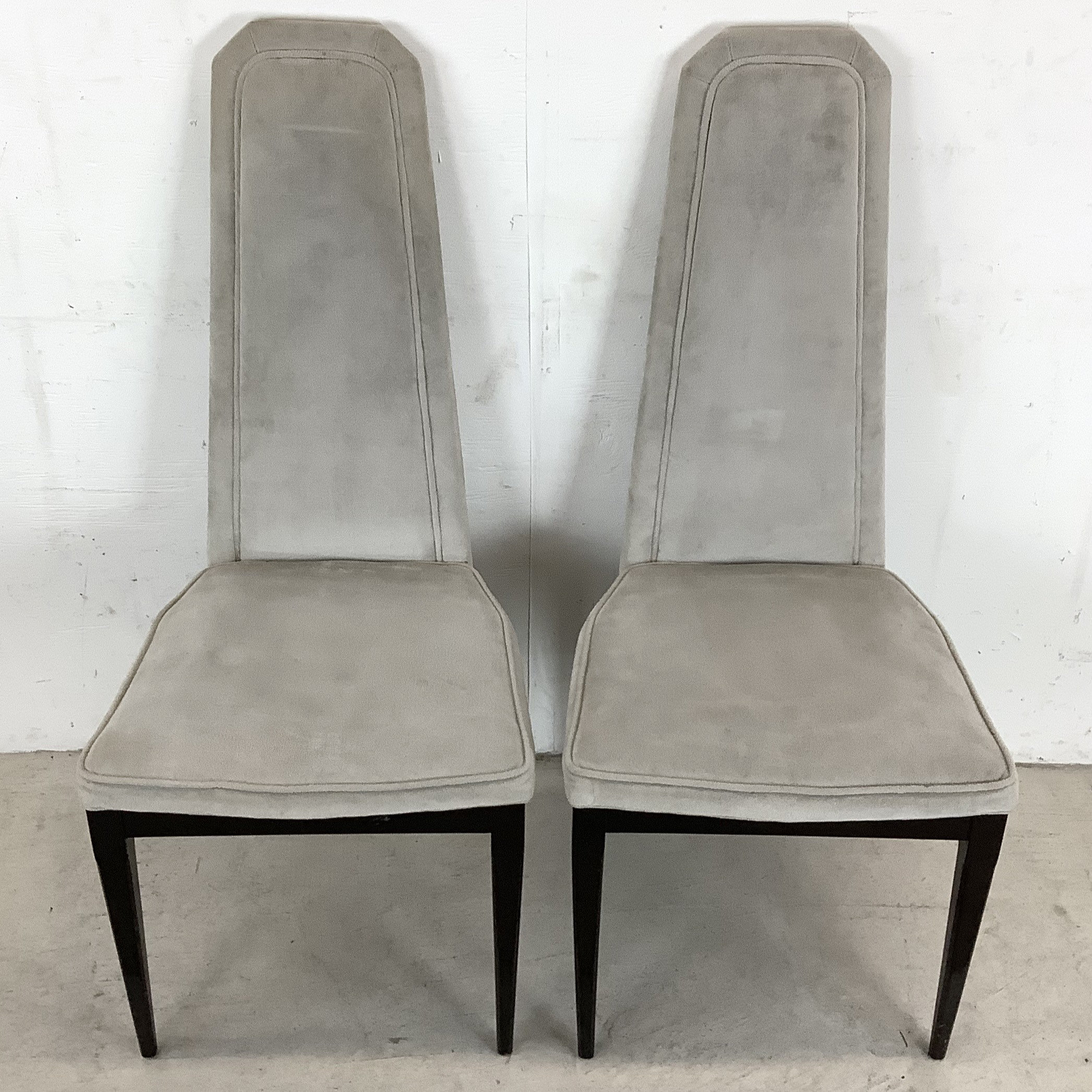 Mid Century High Back Dining Chairs four Etsy