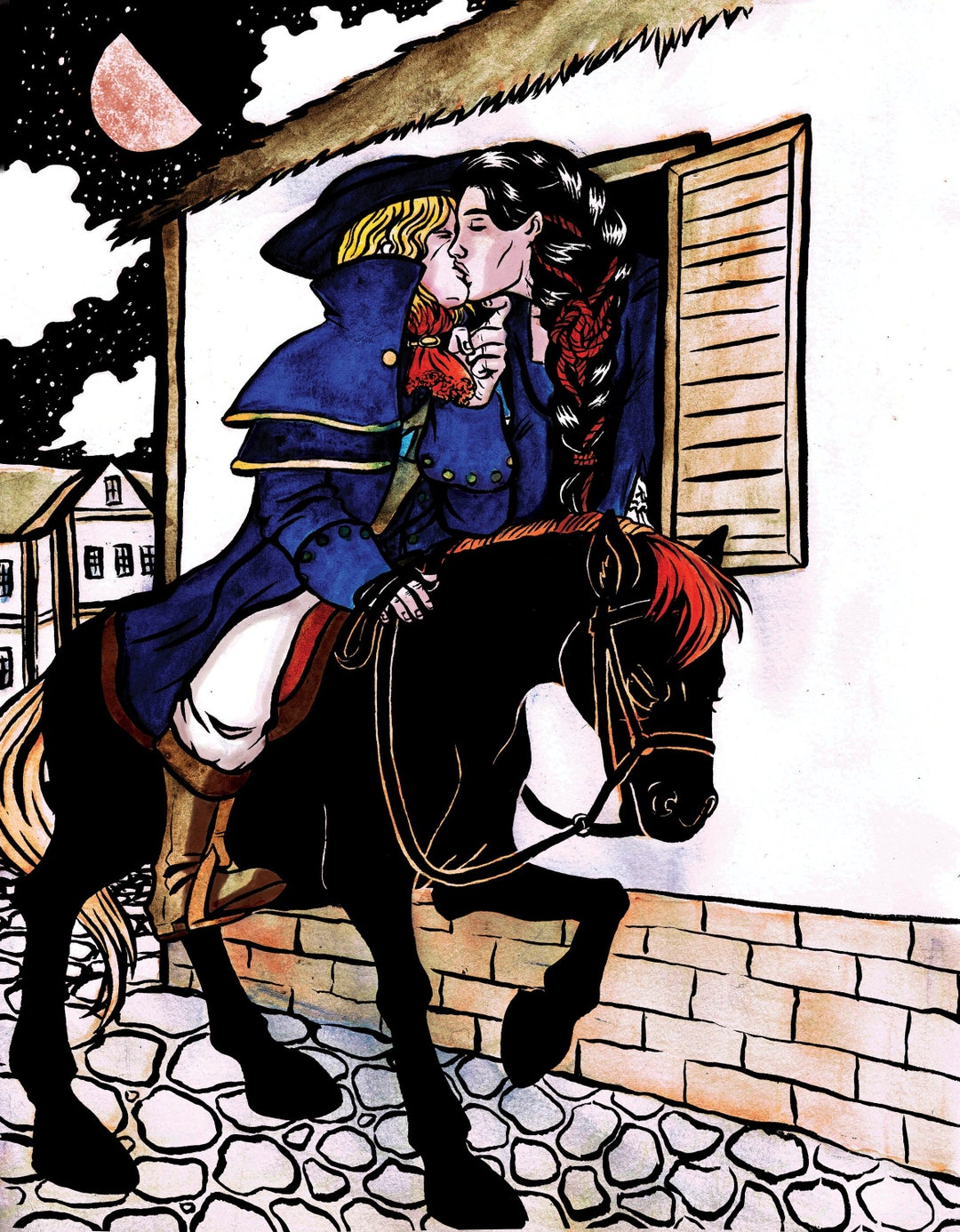 The Highwayman- 9x12" Folklore Print - Etsy